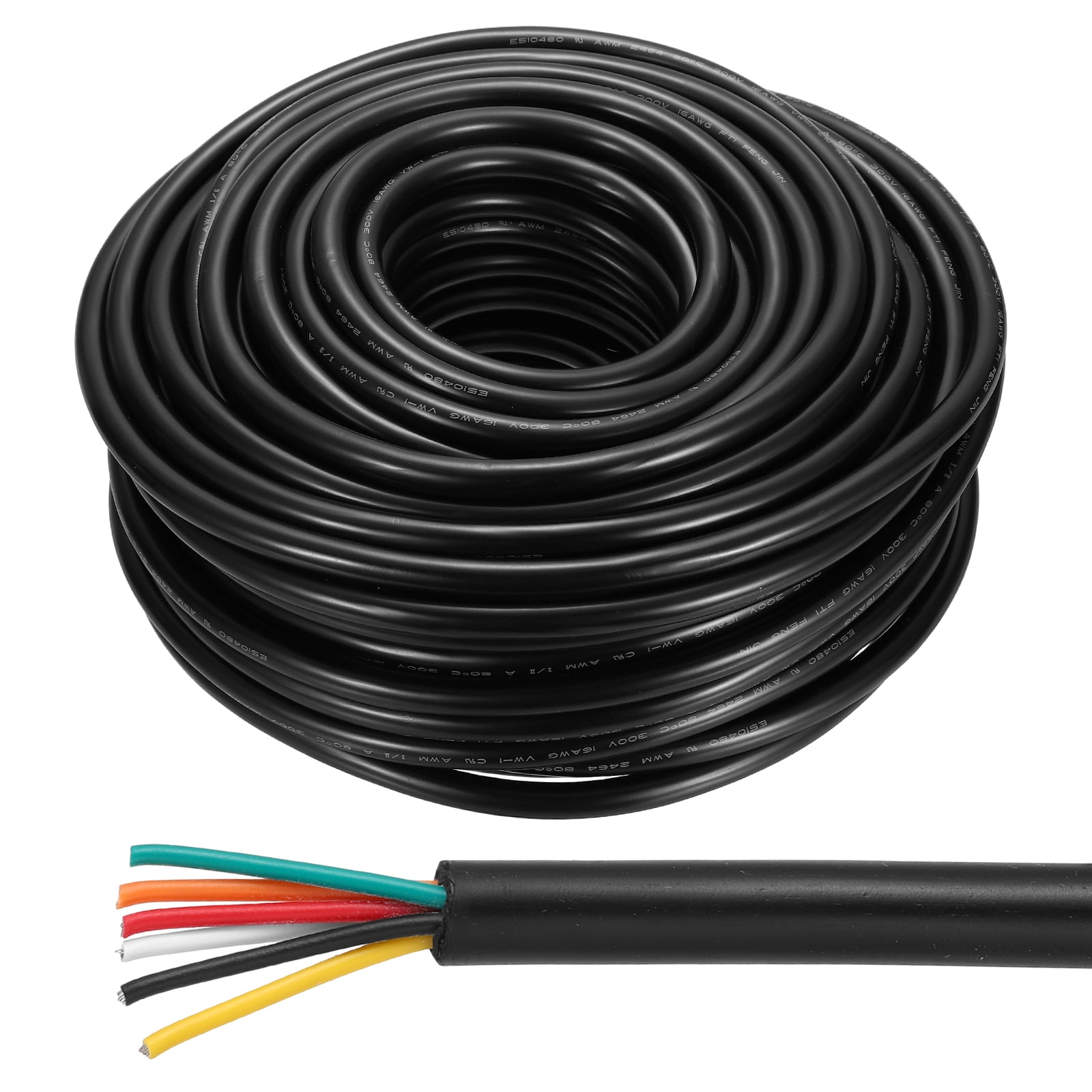 20AWG Electrical Wire 6 Conductors 200FT/61m UL2464 Power Cable ...