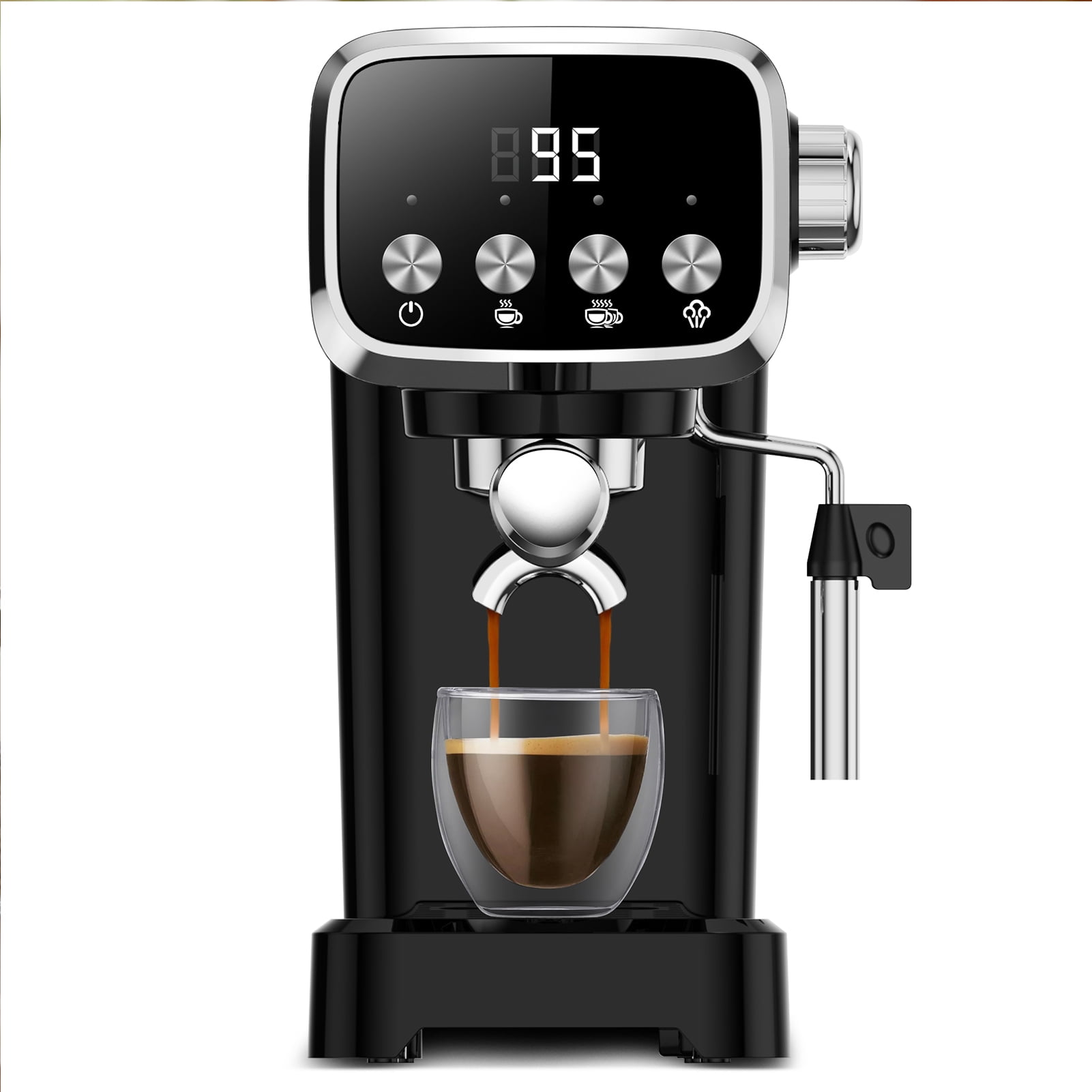 20BAR Slim Vertical Espresso Machine - 43OZ Detachable Tank, Milk ...