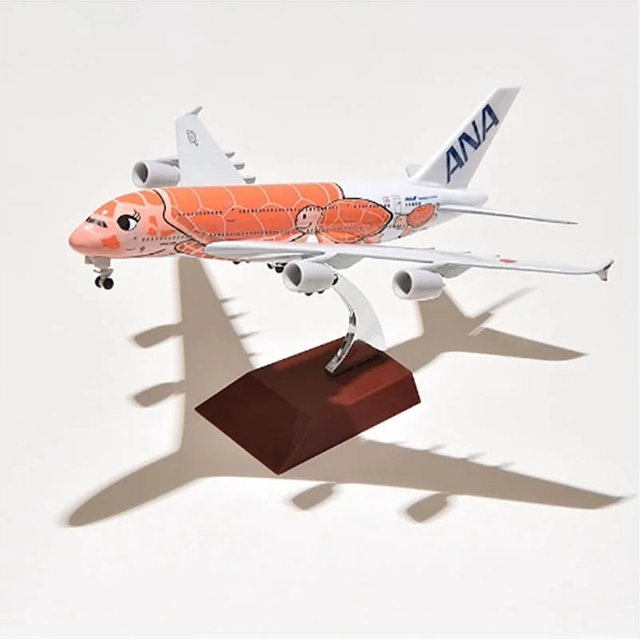 20CM A380 Cartoon Sea Turtle Airlines Plane Model Alloy Metal Diecast ...