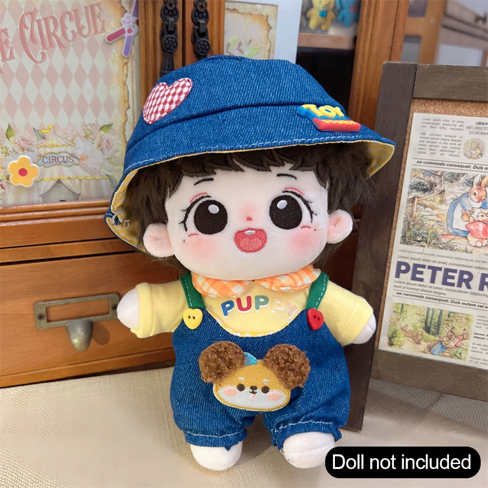 20CM Cotton Doll Clothes – Casual Overalls Set, Doll Outfit for 20cm ...