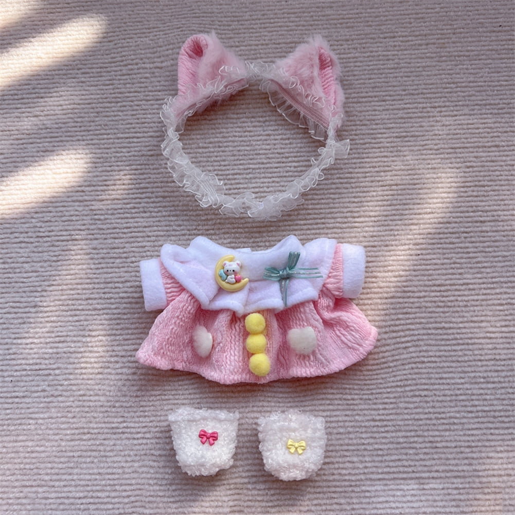 20CM Cotton Doll Clothes – Cute Overalls Dress Set, Doll Outfit for ...
