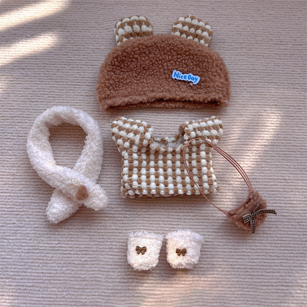 20CM Cotton Doll Clothes – Cute Overalls Dress Set, Doll Outfit for ...