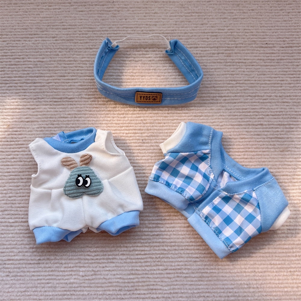 20CM Cotton Doll Clothes – Cute Overalls Dress Set, Doll Outfit for ...