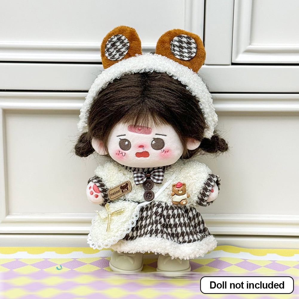 20CM Cotton Doll Clothes – Cute Princess Dress with Overalls, Fresh ...