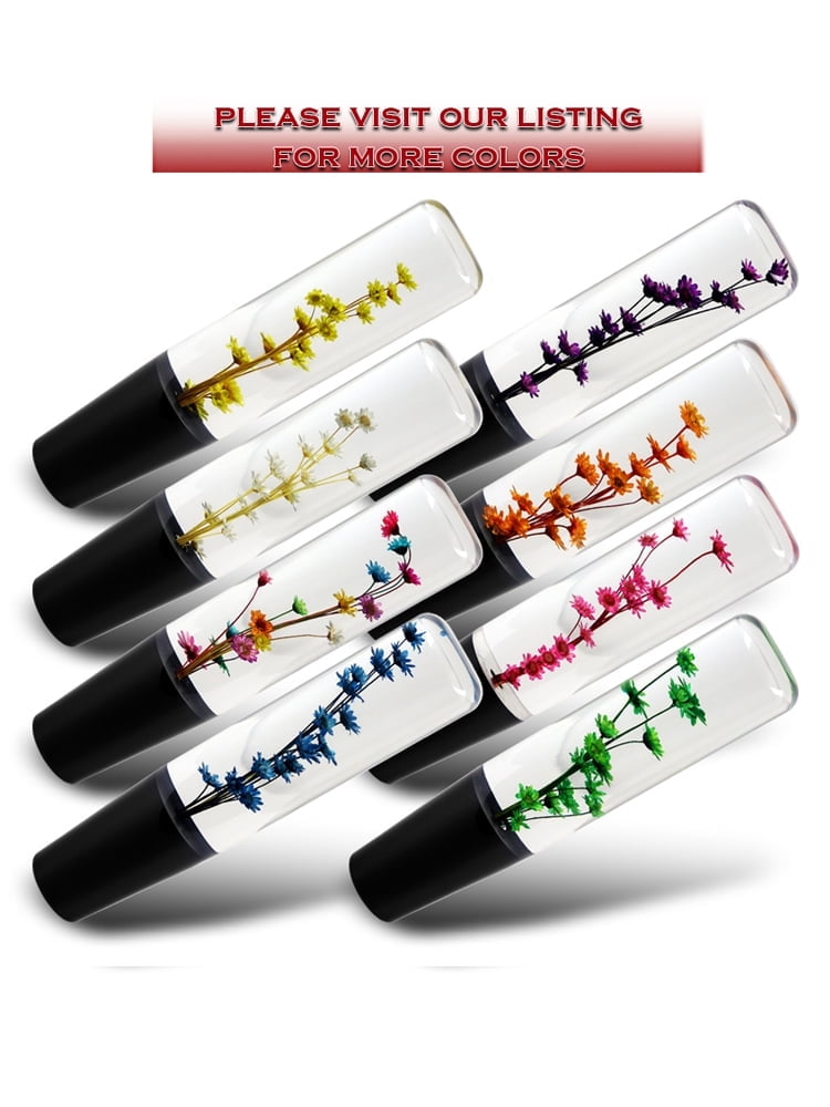 20CM JDM Clear Real Flowers Manual Gear Stick Shift Knob Lever Shifter ...