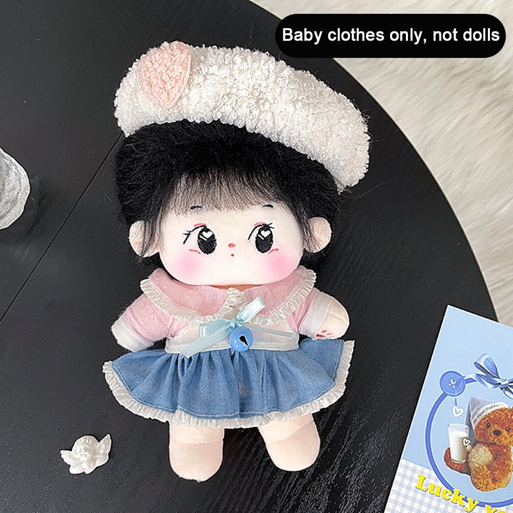 20CM Plush Cotton Girl Doll Clothes – Cute Outfit Set for 20CM Dolls ...