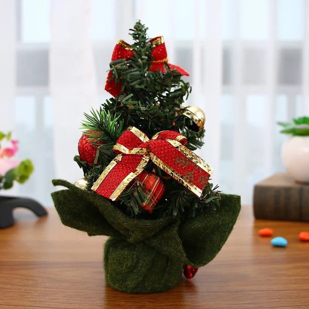 20Cm Mini Christmas Tree Ornaments Table Ornaments Small Tree 6 ...
