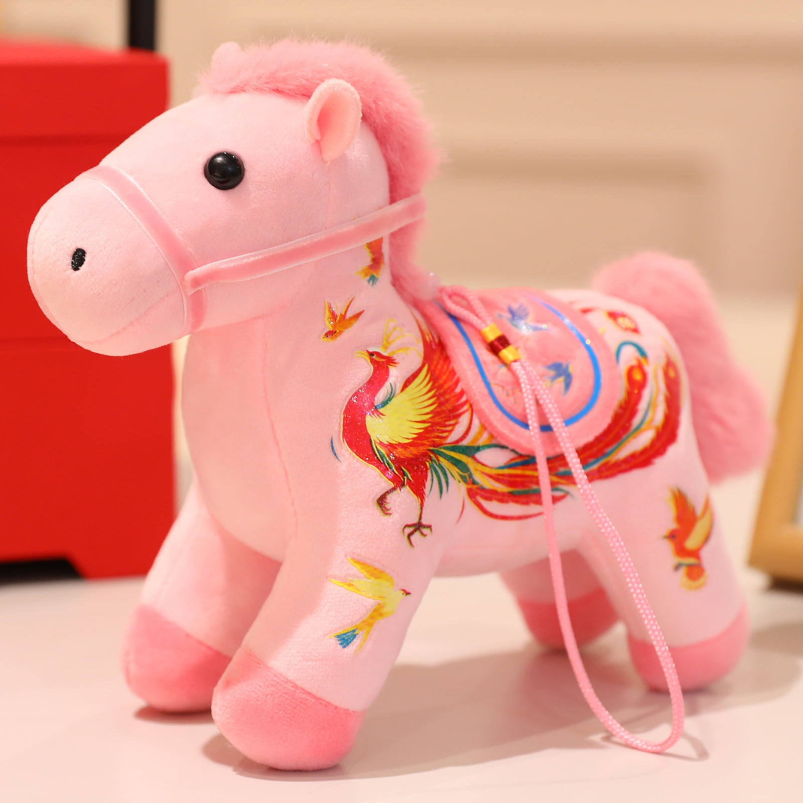 20Cm(About 8Inch) Pink Phoenix Horse Plush Toy Stuffed Animal With ...