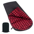 20F Black 90" x 39" Right Zip Adult Big and Tall Cold Weather Flannel ...