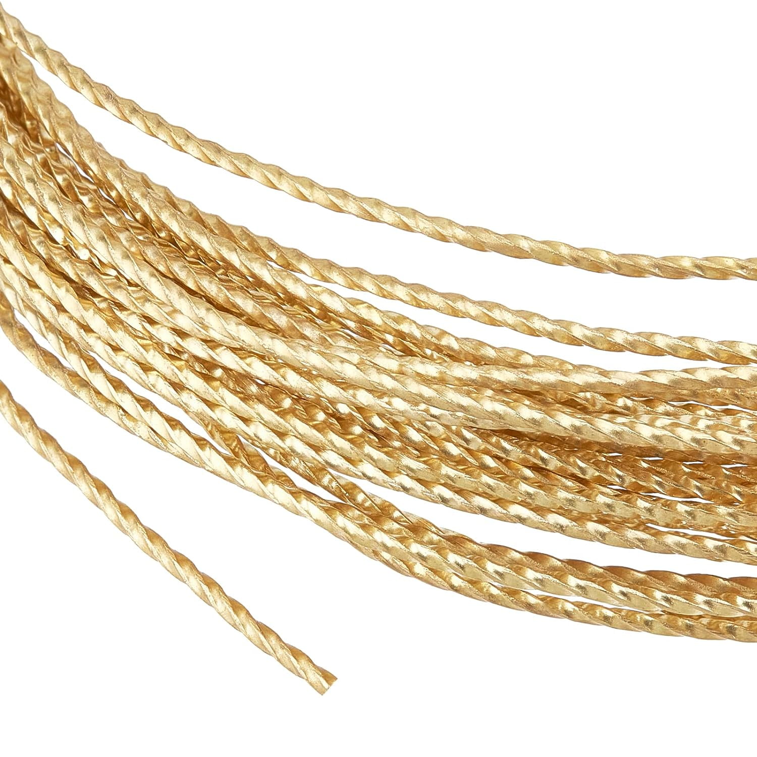 20FT 20 Gauge Textured Brass Wire 0.8mm Thick Brass Resistant Wire for Beading Ring Making and ...
