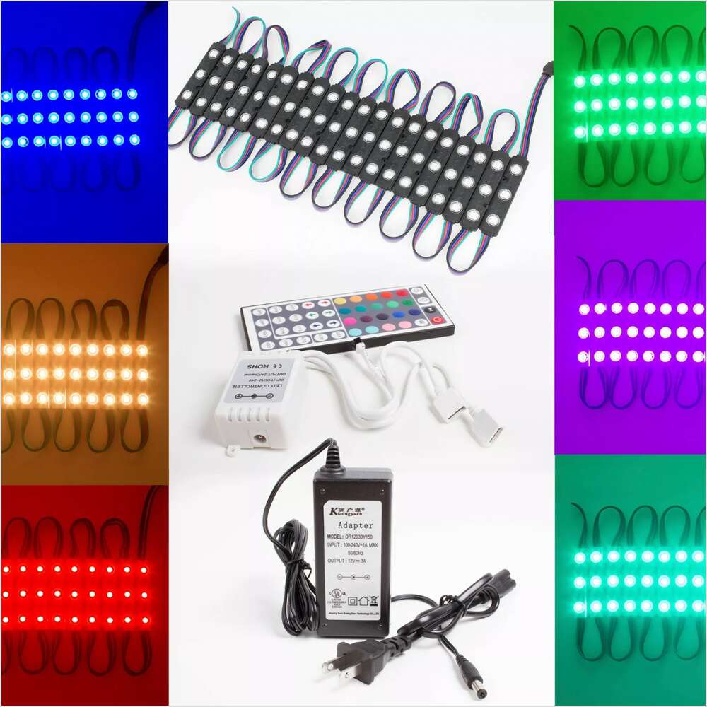 20FT Color Change STOREFRONT WINDOW LED LIGHT + UL 12v Power - Walmart.com
