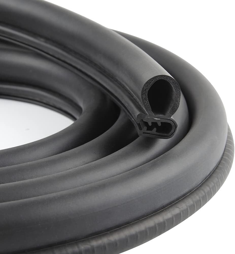 20FT Door Weather Strip with Top Bulb, PVC Plastic Trim with EPDM ...