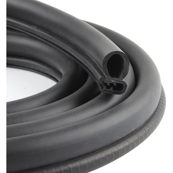 20FT Door Weather Strip with Top Bulb, PVC Plastic Trim with EPDM ...