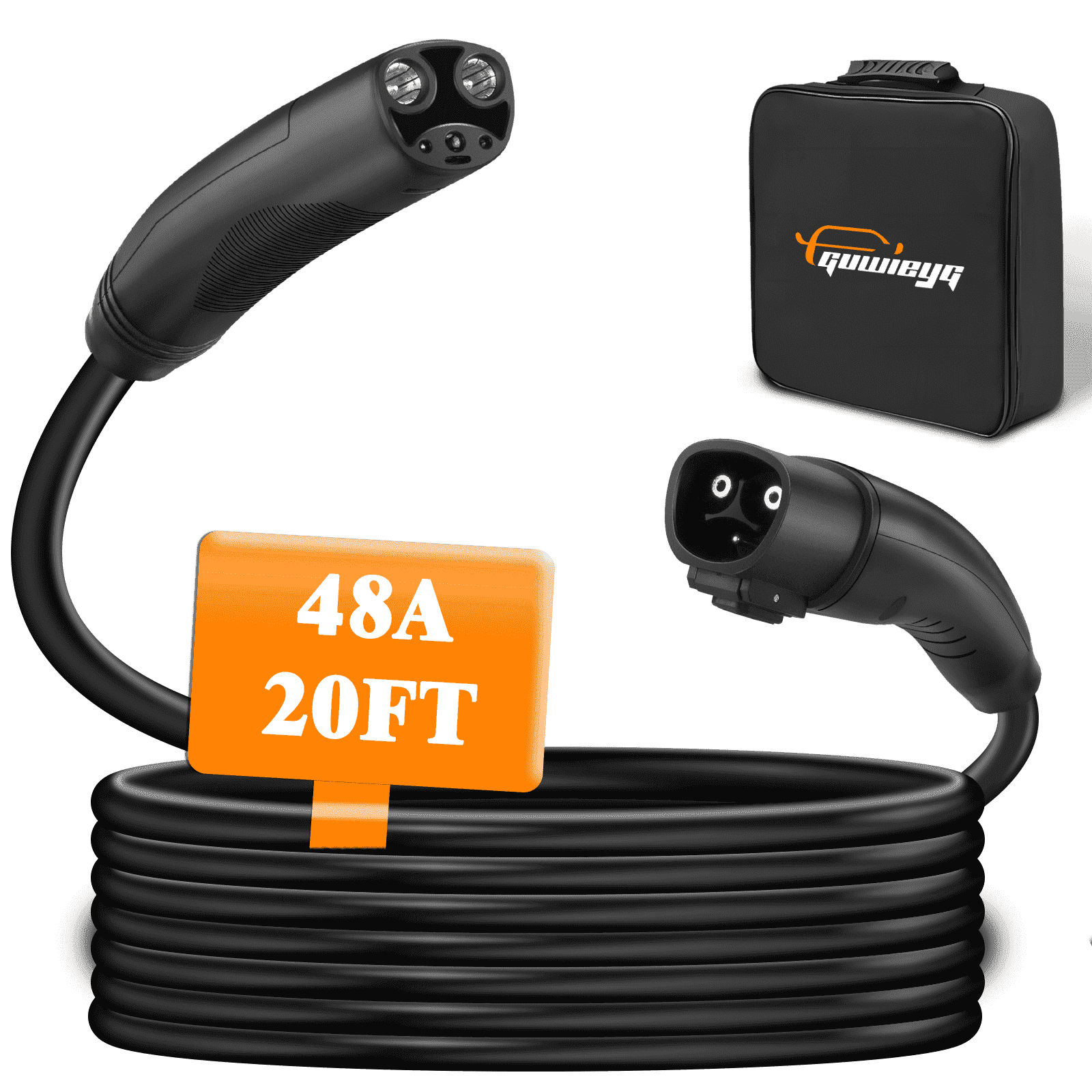GUWIEYG 20FT NACS Extension Cable, Max 48A, 240V, Fit for Tesla Charger ...