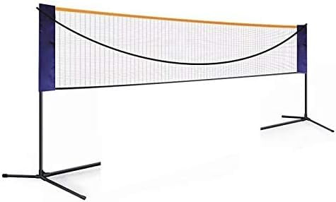 20FT Portable Adjustable Standard Badminton Net Set, Double Court ...