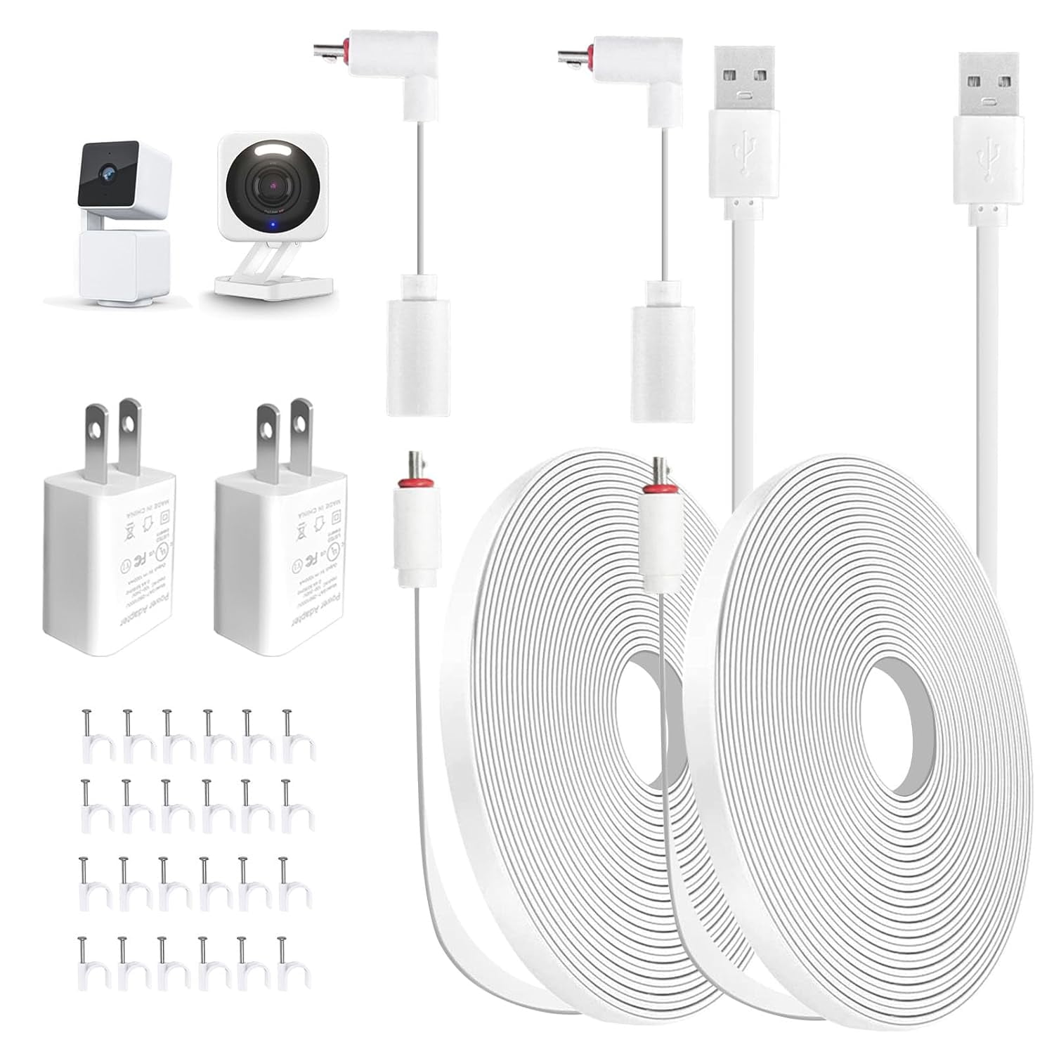 20FT Power Extension Cable and Adapter for Wyze Cam v4,Wyze Cam Pan v3 ...