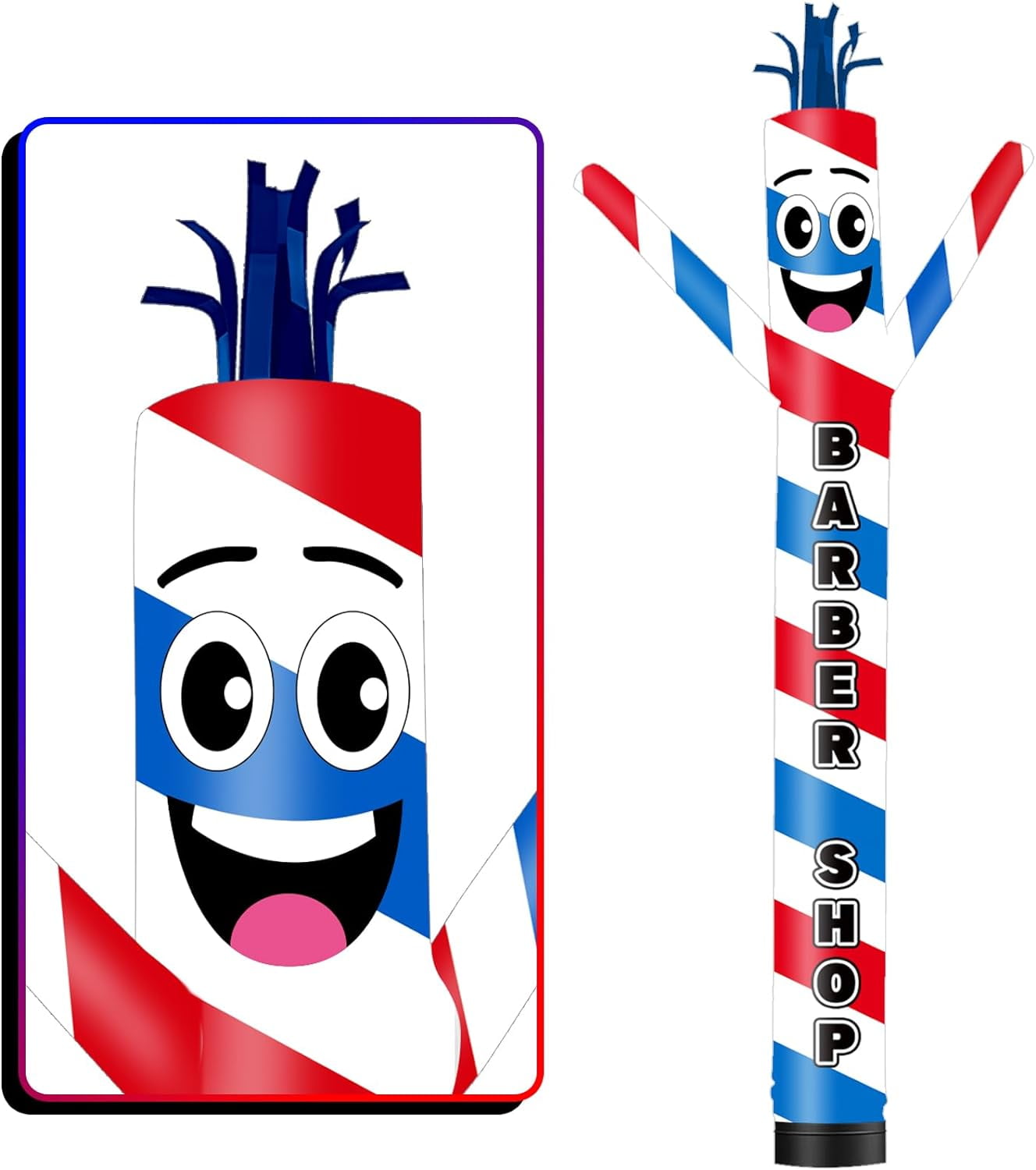 20FT Tall Inflatable Tube Man Barber Shop Wacky Wavy Dancing Guy (18 ...