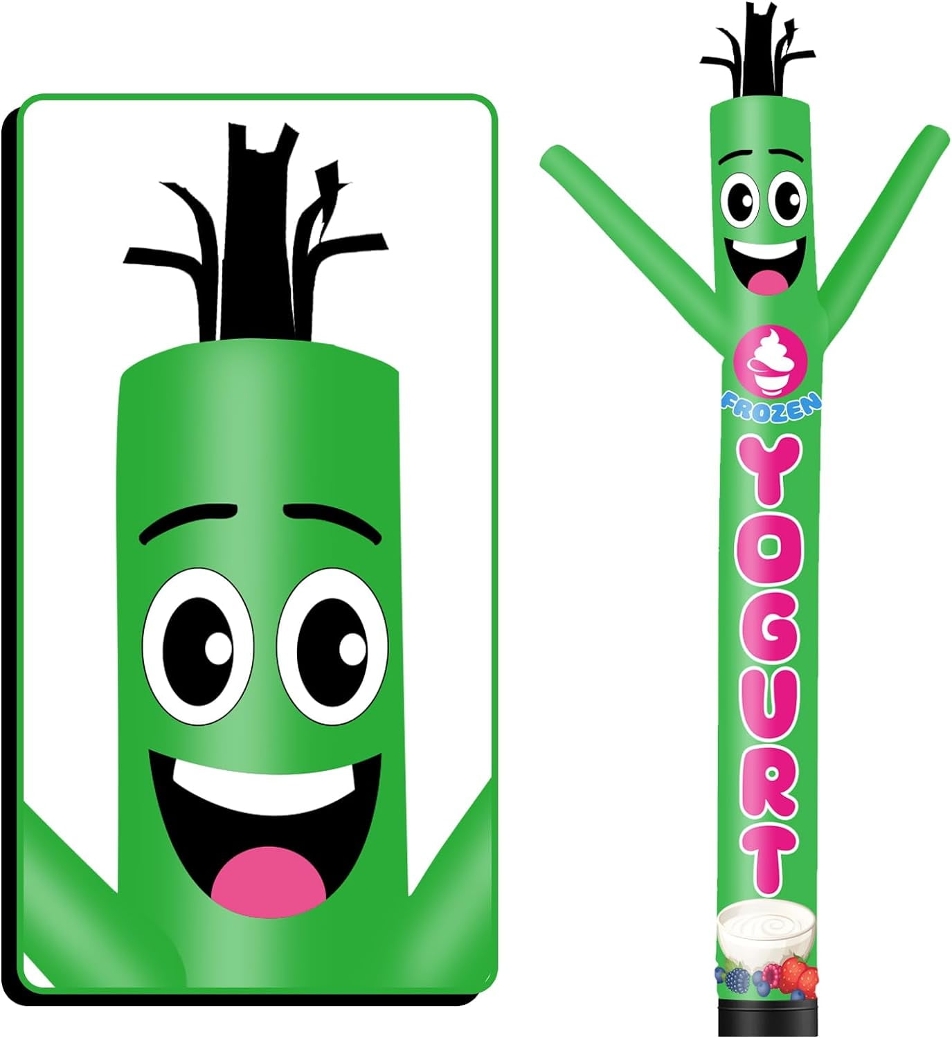 20FT Tall Inflatable Tube Man Frozen Yogurt Wacky Wavy Dancing Guy (18 ...