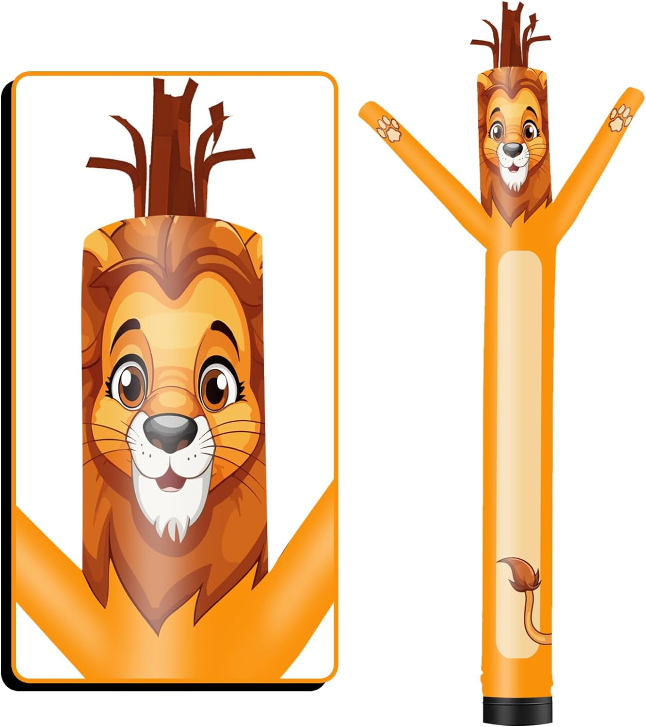 20FT Tall Inflatable Tube Man Lion Wacky Wavy Dancing Guy (18''Diameter ...