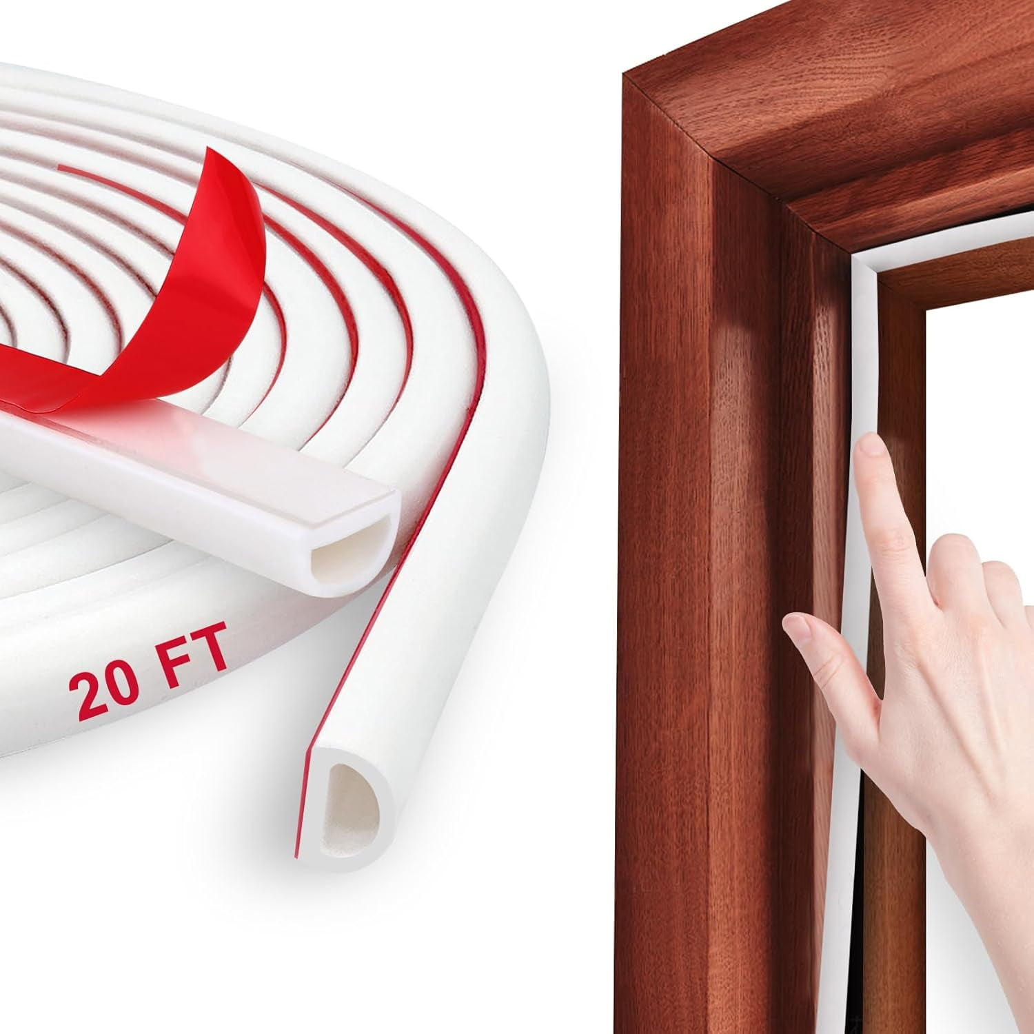 20FT Weather Stripping Door Seal - Self Adhesive Weather Insulation ...