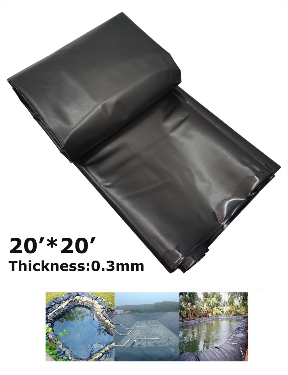 20Ft*20Ft Fish Pond Liners Gardens Pools HDPE Membrane Reinforced ...