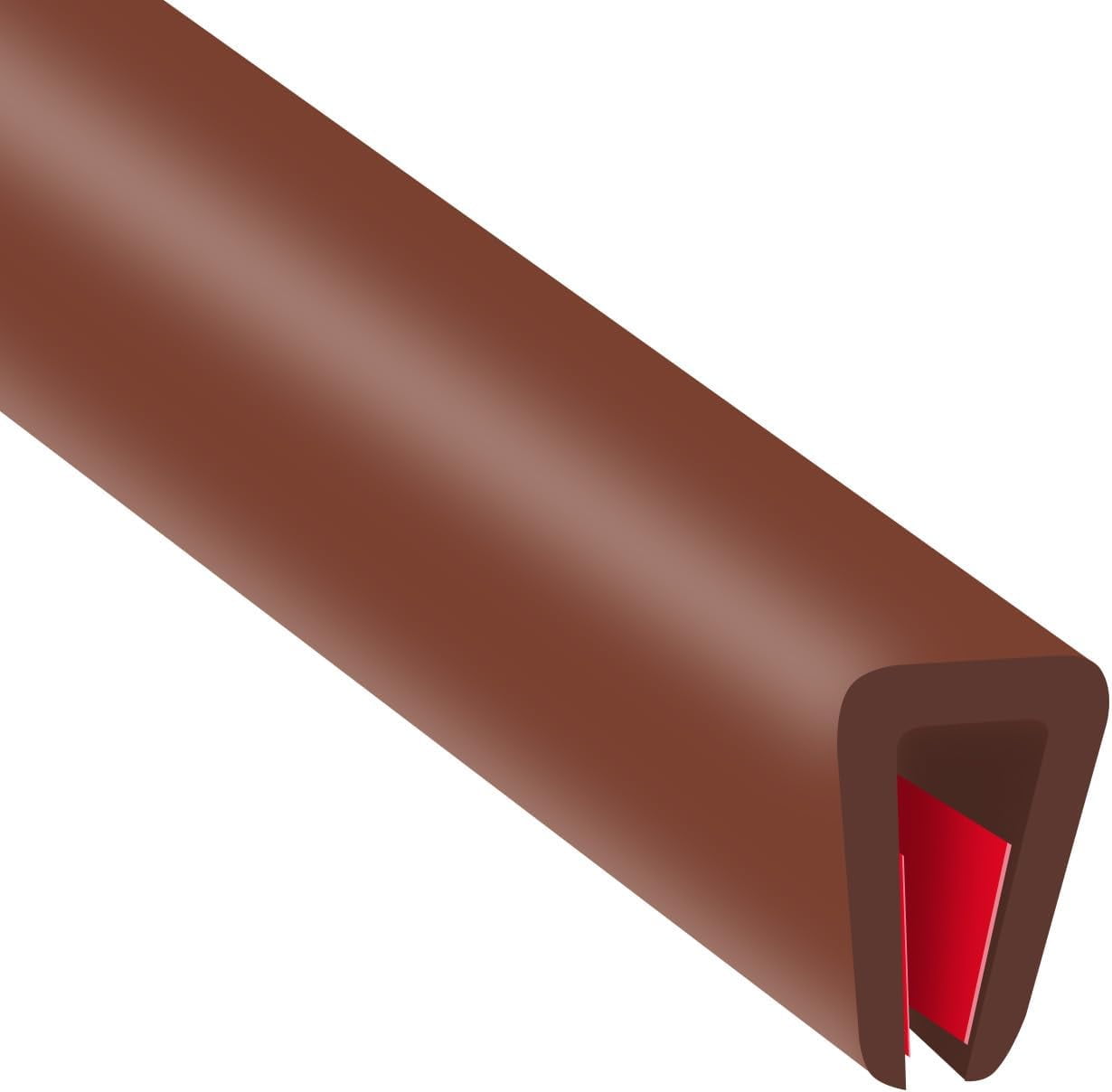 20Ft Brown Self-Adhesive U Channel Rubber Edge Trim, Flexible Sharp ...