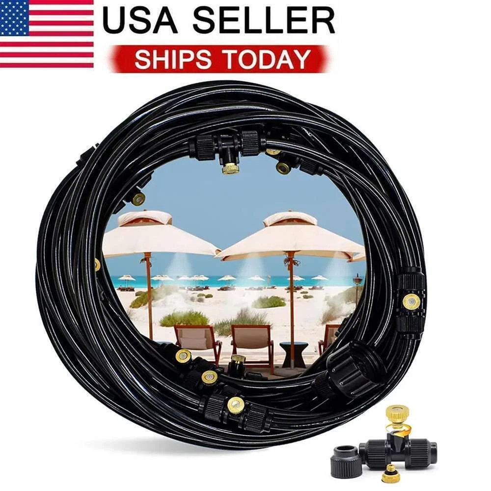20Ft Hose Outdoor Patio Water Misting Cooling System Fan Mister Mist ...