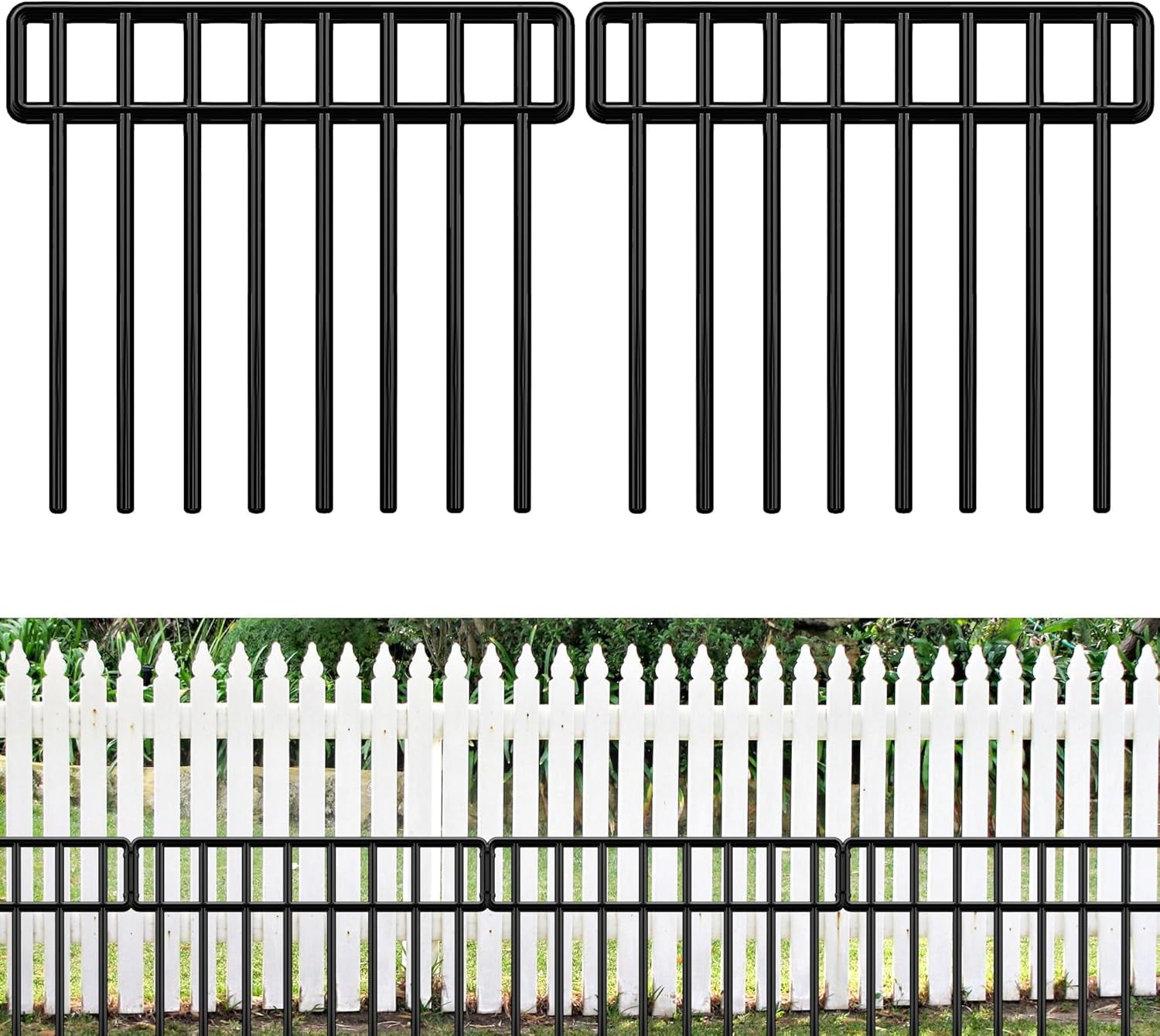 20Ft(L) X 13Inch(H) Animal Barrier Fence, 14 Pack Garden Fence, Metal ...