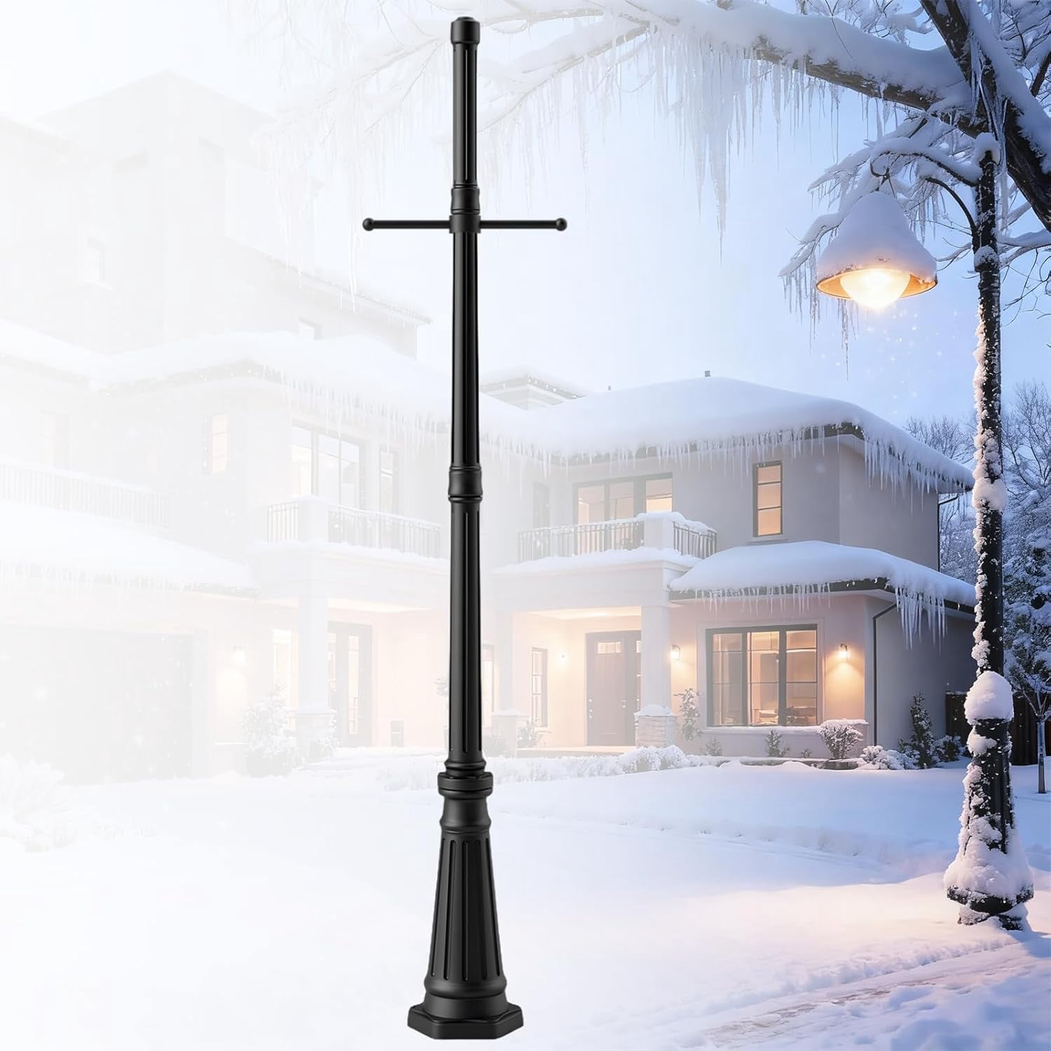 Ft Tall Street Light Pole - Outdoor Metal Split Heavy Duty Street Lamp ...