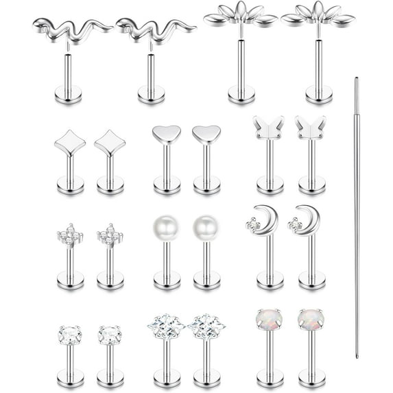 20G/16G Threadless Ear Jewelry Collection Women 316L Surgical Steel ...