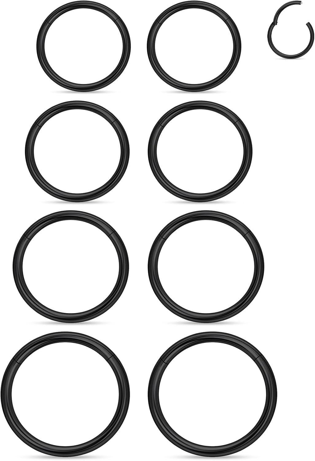 20G 18G 16G 14G 12G 10G 8G 6G Nose Rings Hoops 316l Surgical Steel ...