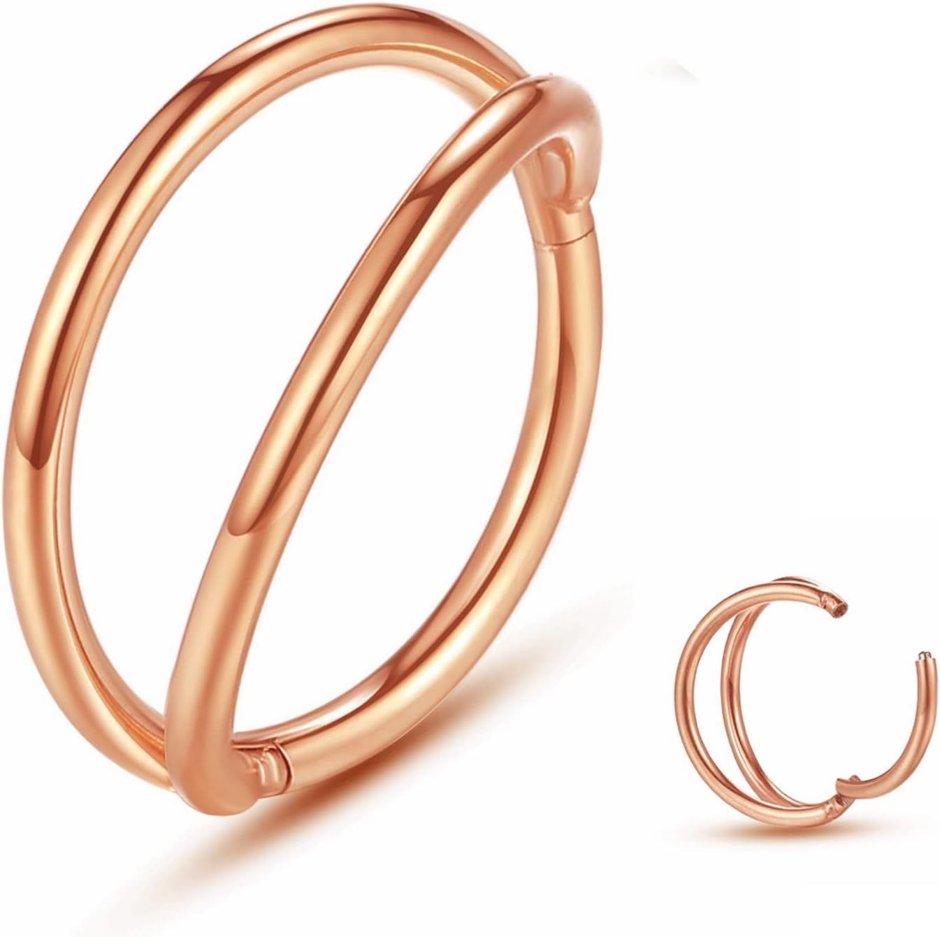 20G 18G 16G 14G Single/Double Hoop Stainless-Steel Seamless-Hinged ...