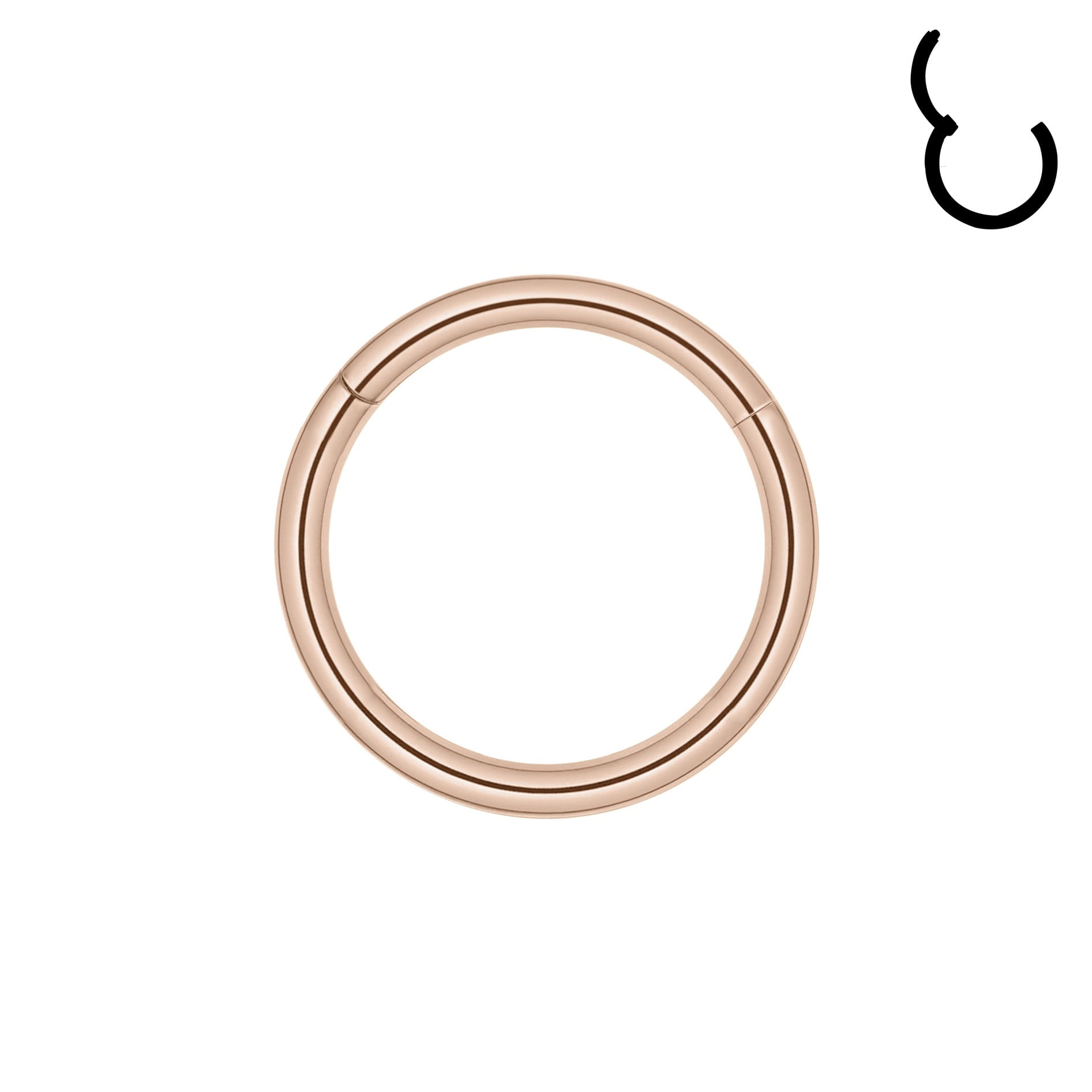 20G Clicker Nose Piercing Septum Ring Basic Rose Gold Conch Helix ...