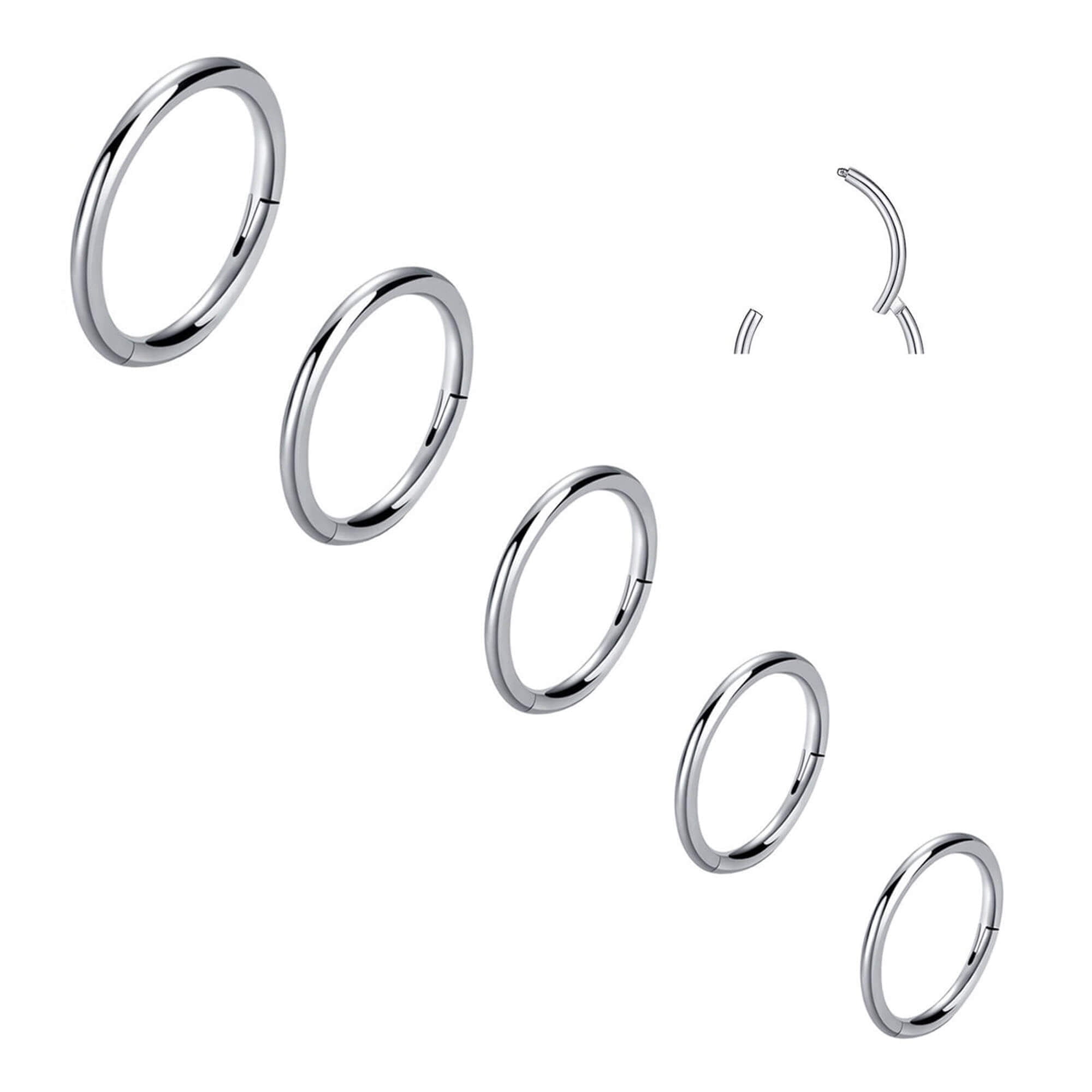 Nose Piercing Beaute 20G Nose Rings Hoop Set Stainless Steel Nose Screw ...