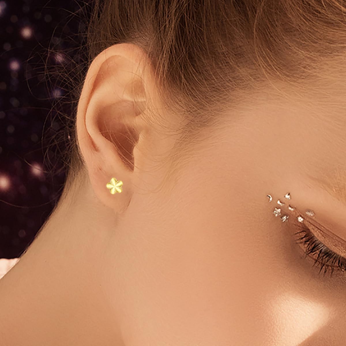 20G Tiny Cute Flower Earrings For Women 925 Sterling Silver Small Ball ...