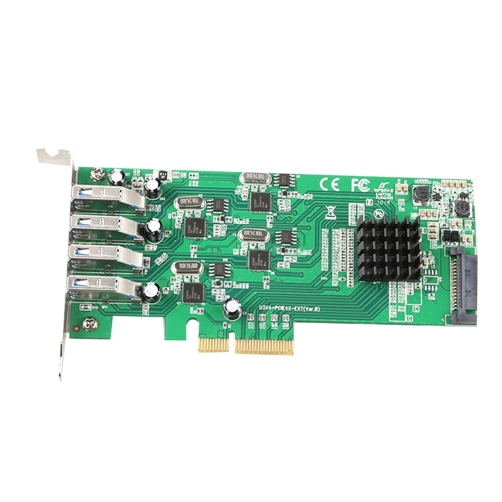 20Gbps USB PCIE 4X Expansion Card 4 Port USB to PCI-Express Controller ...