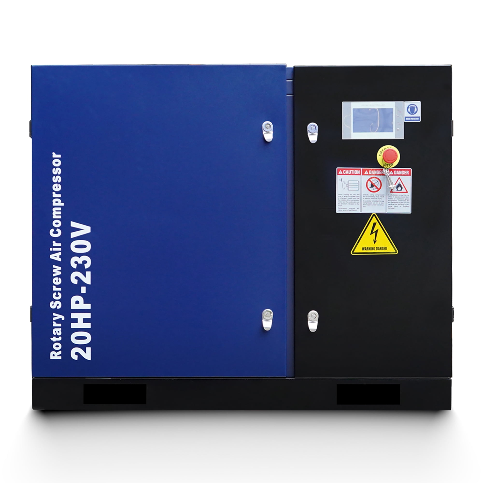 20HP Rotary Screw Air Compressor, 74CFM, 125PSI, 230V 3PHASE 60HZ ...