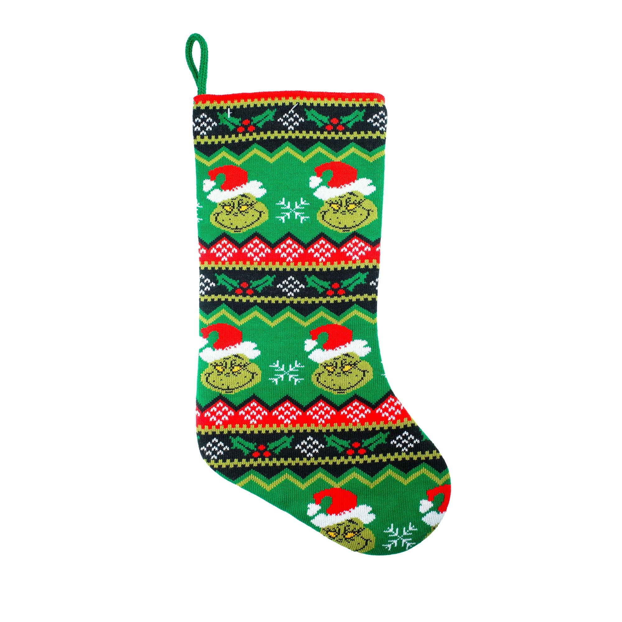 The Grinch Who Stole Christmas, 20 inch Knit Christmas Stocking, Grinch ...