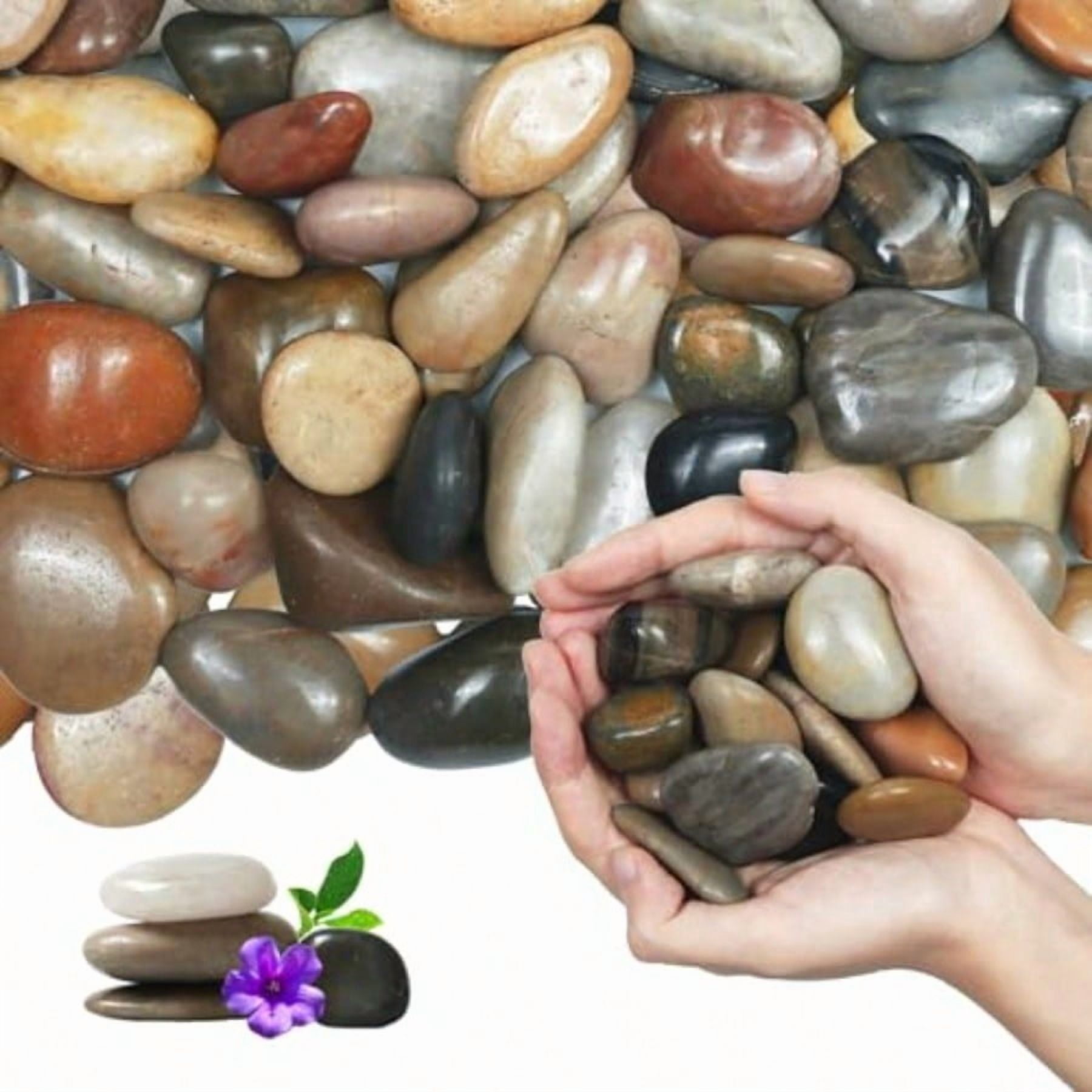 20Ib Rain Forest Mixed River Rocks for Landscaping-Polished Pebbles for ...