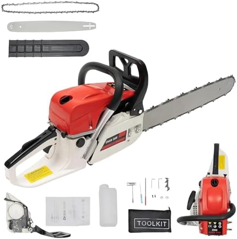 20In Gas Powered Chainsaw 52CC Gas Chain Saws 2KW Cordless Chainsaws ...