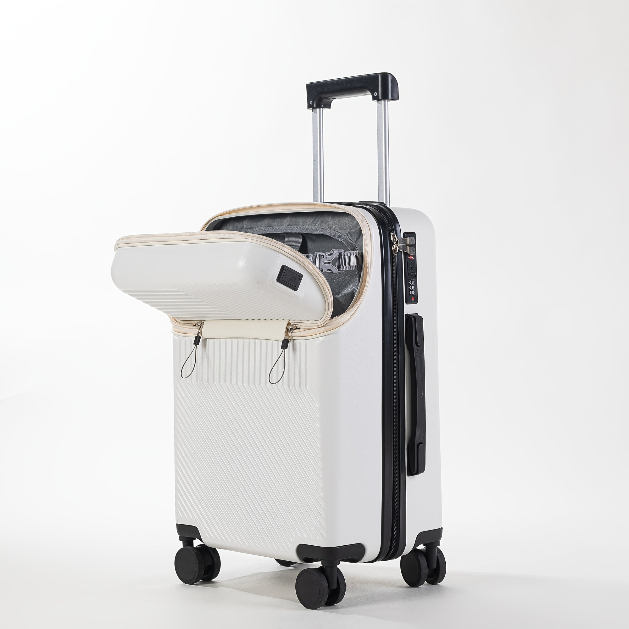 20Inch MultiFunctional Carry On Luggage with TSA Lock, USB Charging ...