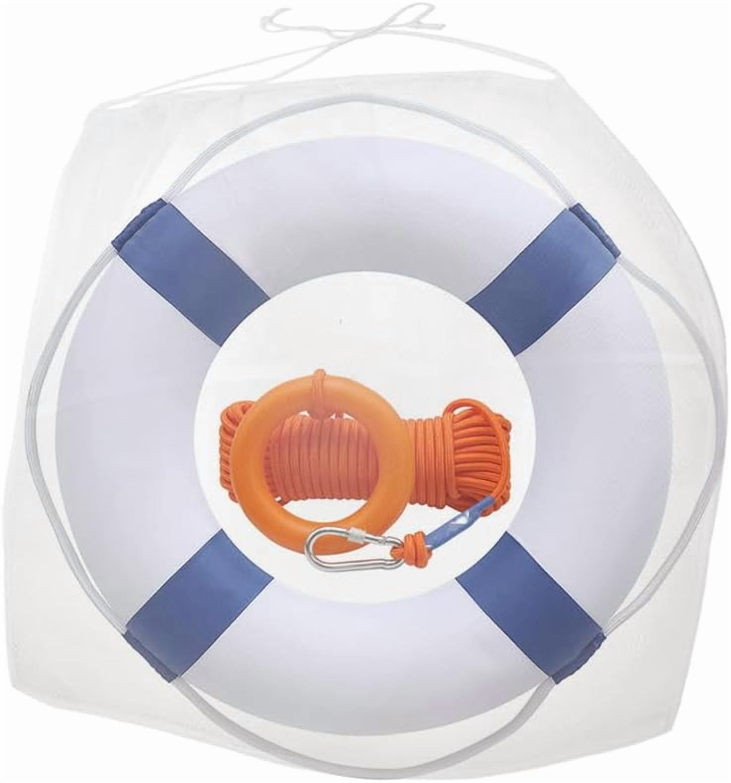20Inch Throwable Lifebuoy Ring with 98.4FT Floating Rescue Rope ...