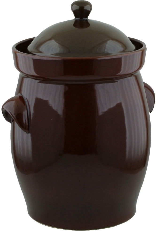 20L 20L Fermenting Crock Pot (5.3 gal) (Brown Theme) Hand Painted in ...