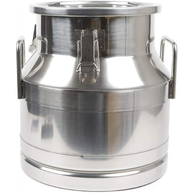 20L/5.28Gal Milk Can, Stainless Steel Milk Can with Lid Milk Jug Milk ...