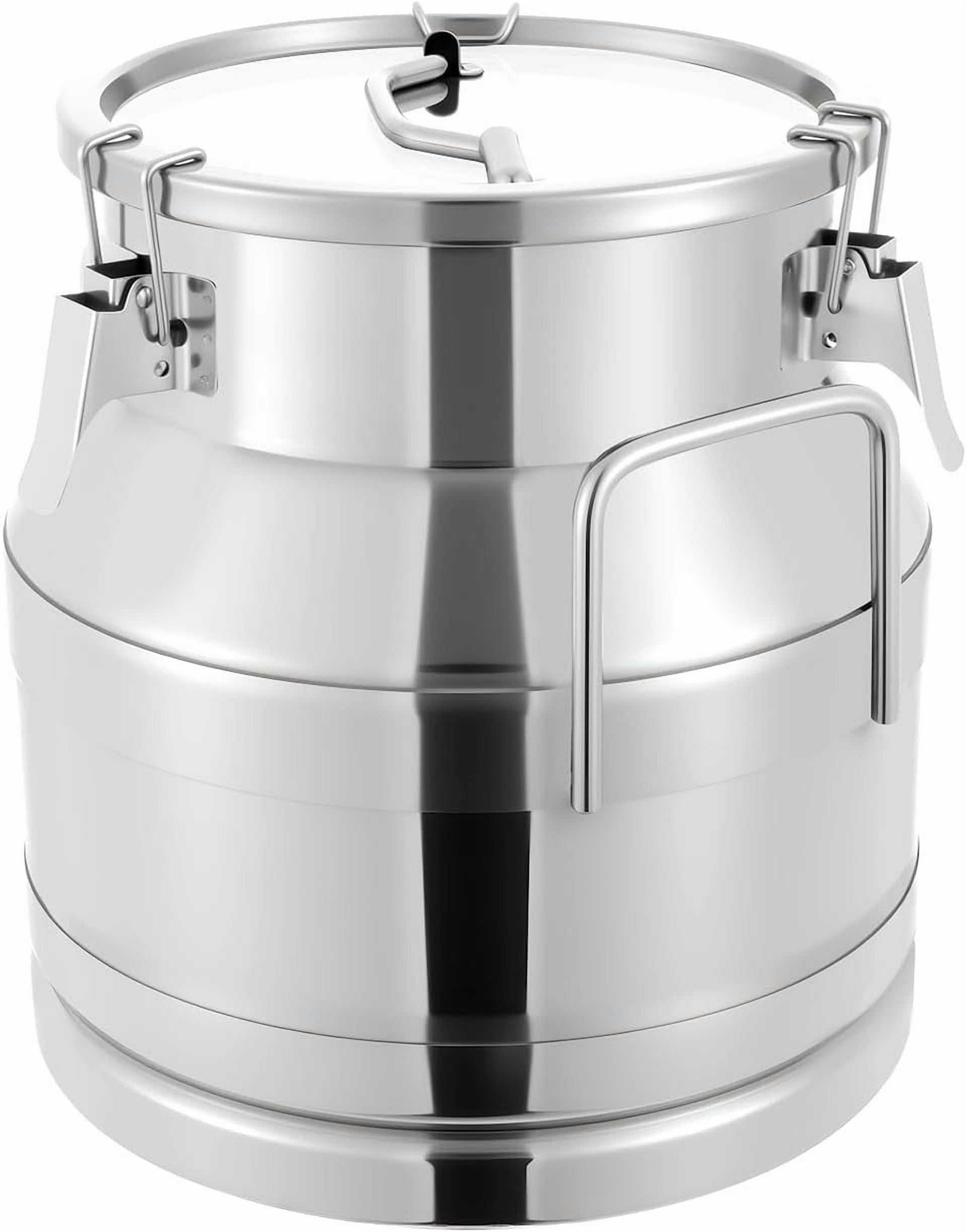 20L/5.3Gallon Stainless Steel Milk Can Wine Pail Bucket Water Jug ...