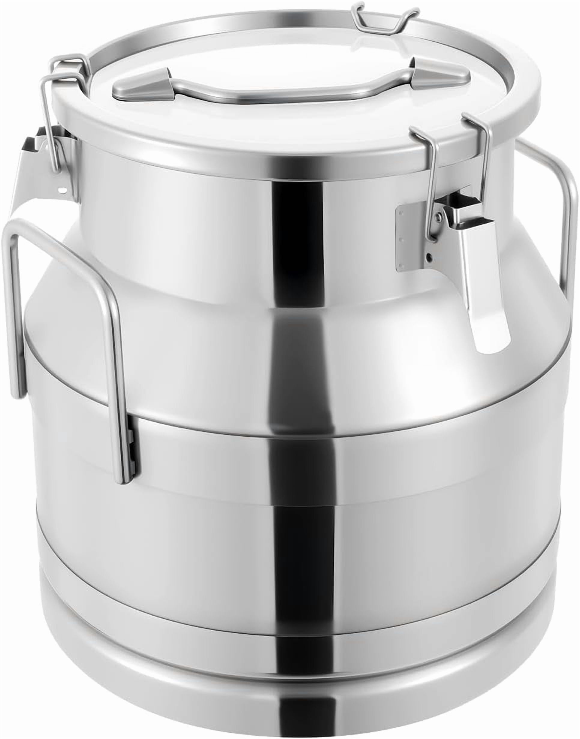 20L/5.3Gallon Stainless Steel Milk Can bucket Wine Pail Bucket with ...
