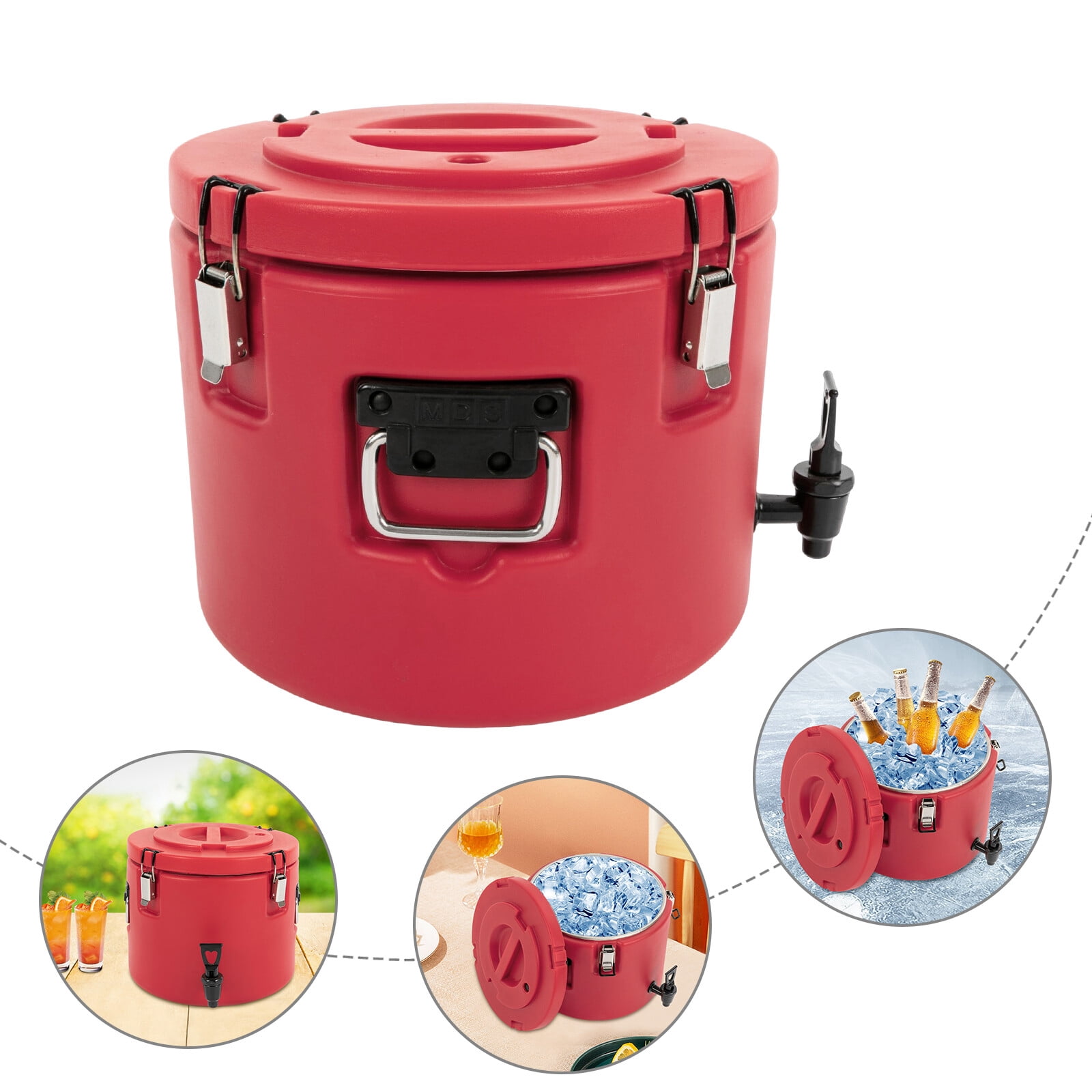 20L/5.3gal Stainless Steel Beverage Dispenser Portable Insulated Water ...