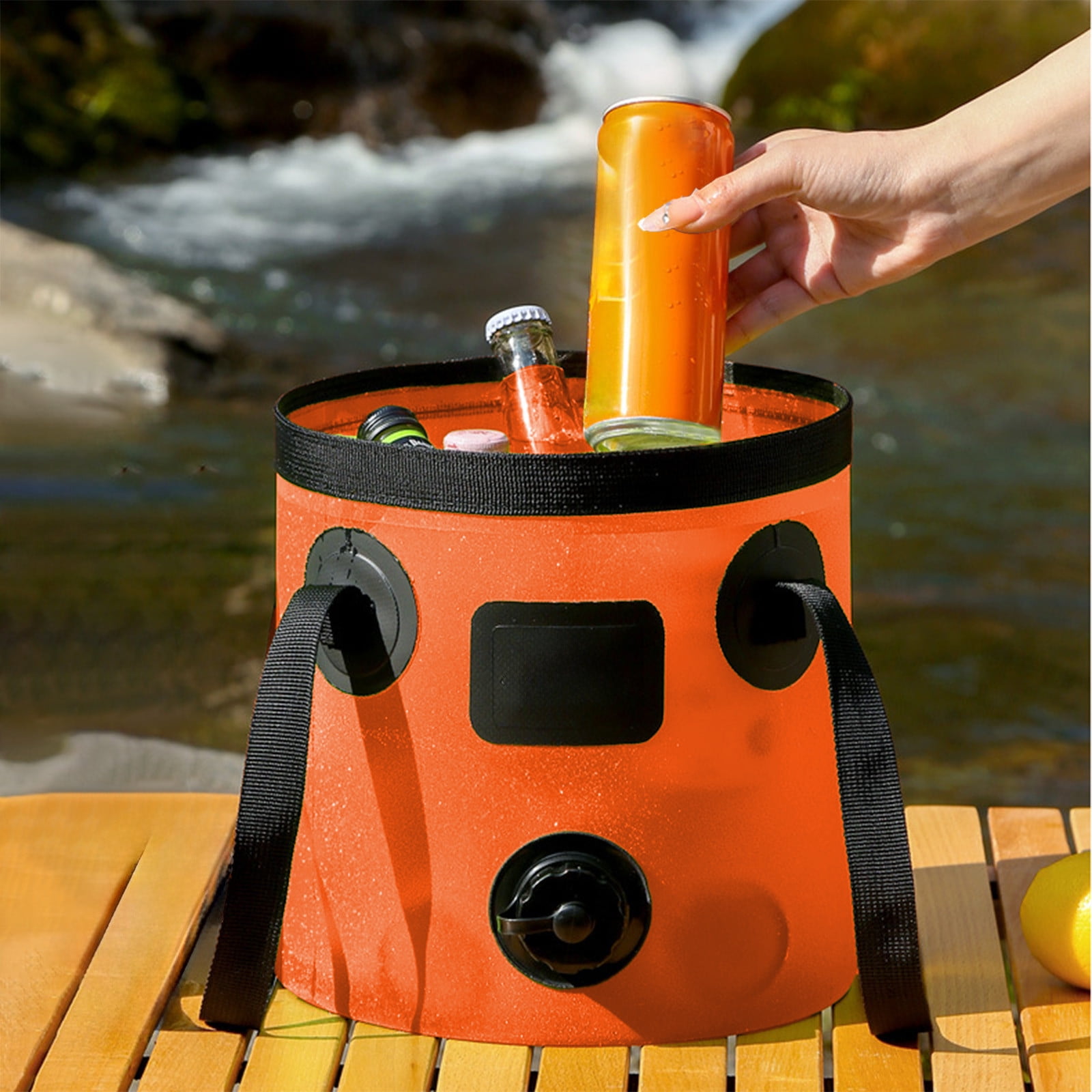 20L Collapsible Heavy Duty Bucket, Outdoor Multi-Purpose Water Storage ...