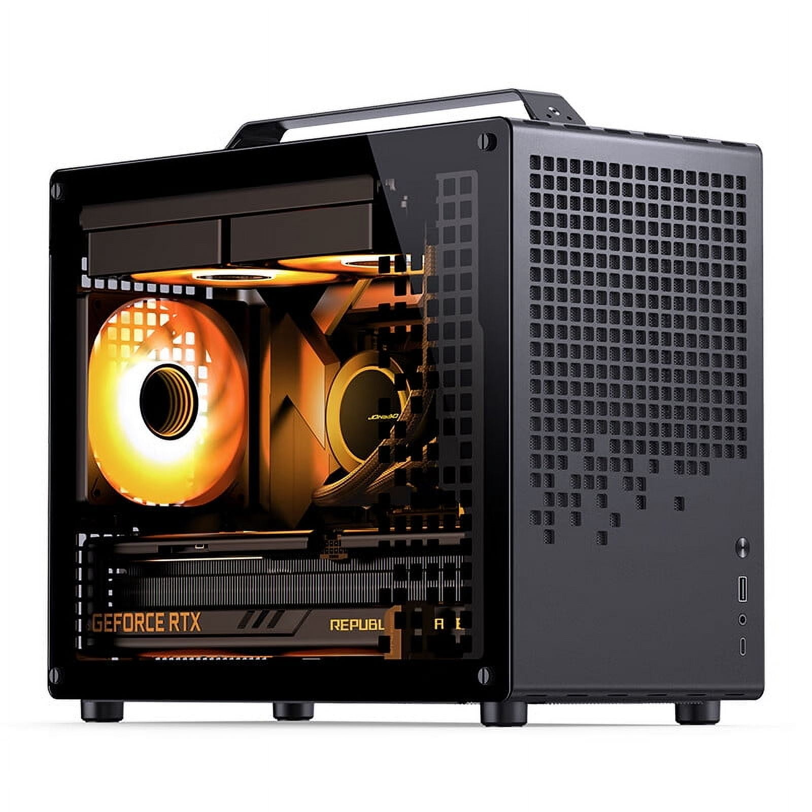 20L Compact ATX/WMATX PC Case with Detachable Handle, 163mm Air-Cooled ...