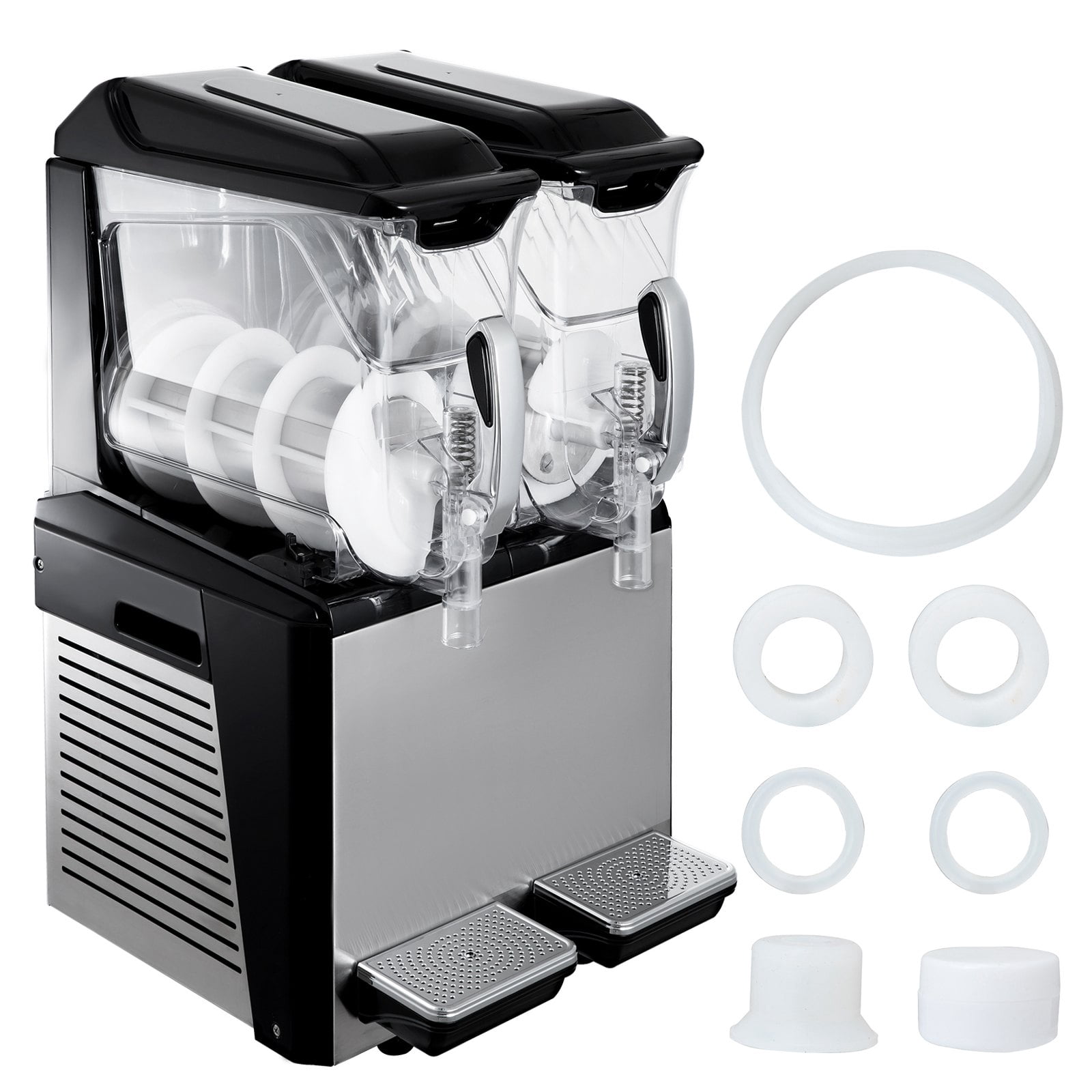 20L Double Bowl Slush Machine (Margarita, Frozen Drinks) - 110V, 900W ...